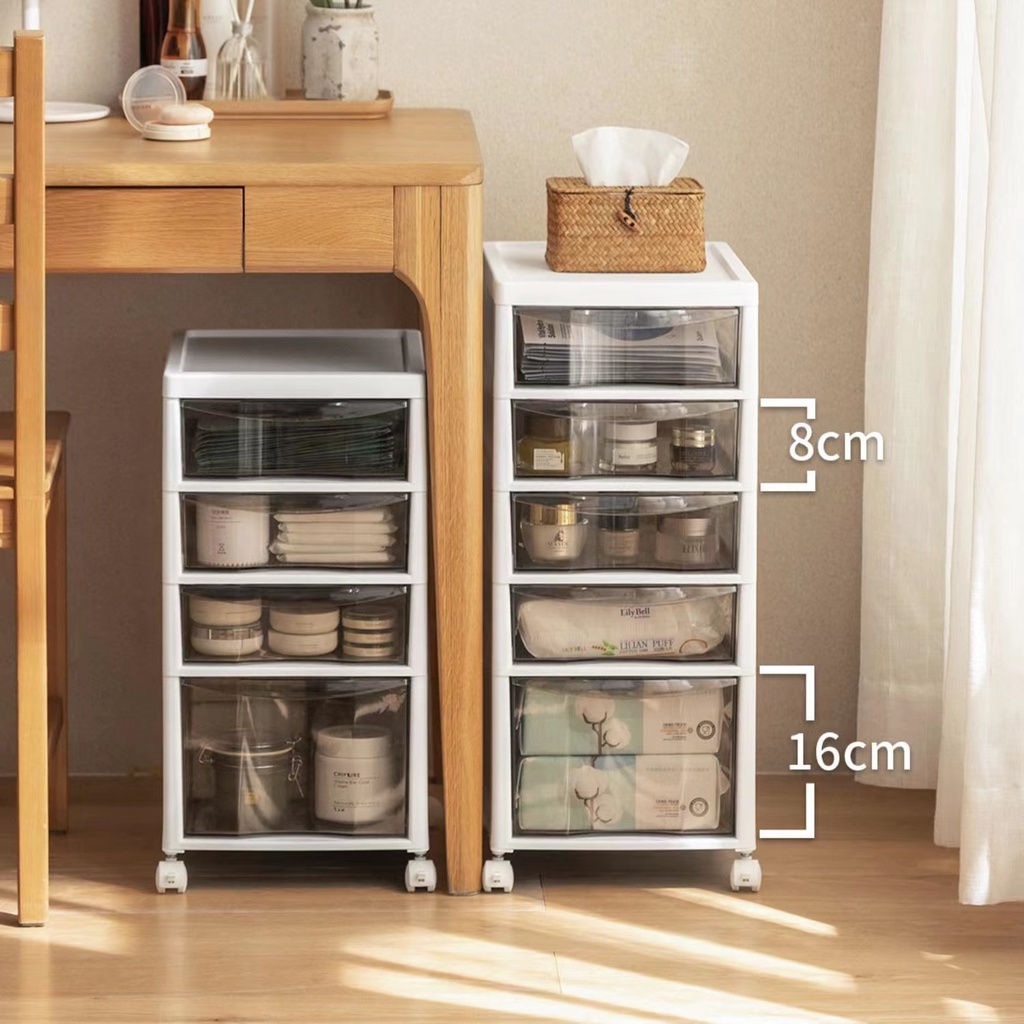 Moving Storage Cabinet with Wheels Installation Free Drawer Storage ...