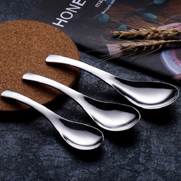 [SG] Stainless Steel SUS304 Thick Heavy-weight Soup Spoon Set of 4 ...