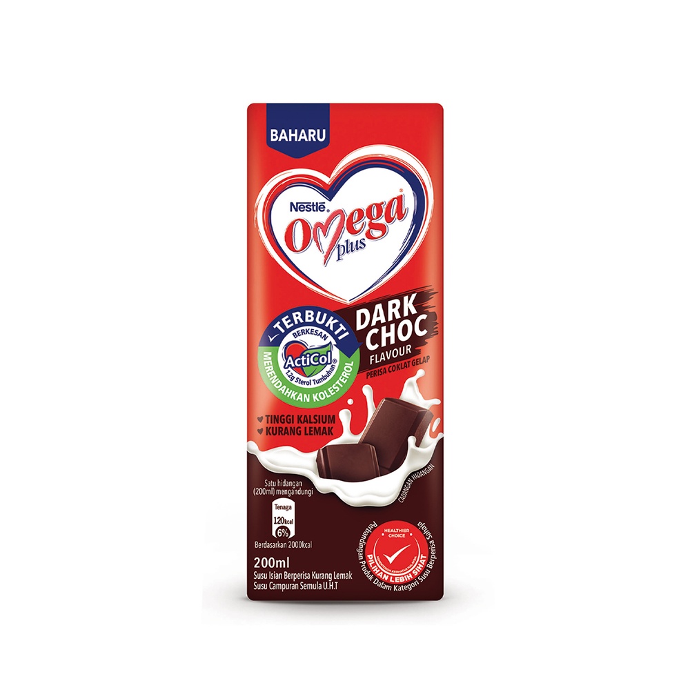 (3 packs/2 Packs) x 6 x 200ml Nestle Omega Plus Dark Chocolate Cocoa ...