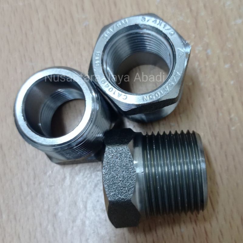Iron Bushing A105 3000 Psi NPT 3/4 x 1/2 " inch | Shopee Singapore