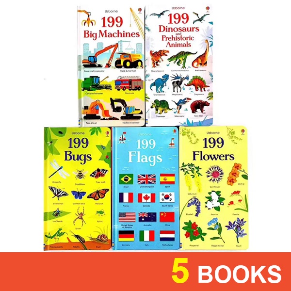 [SG Stock] Usborne 199 Things Board Book - Set of 5 (Hardcover 5 Books ...