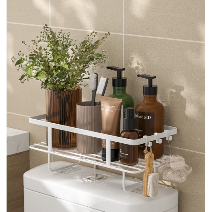 Toilet Rack Storage Organization Bathroom Rak Bekas Kotak Besi Tandas ...