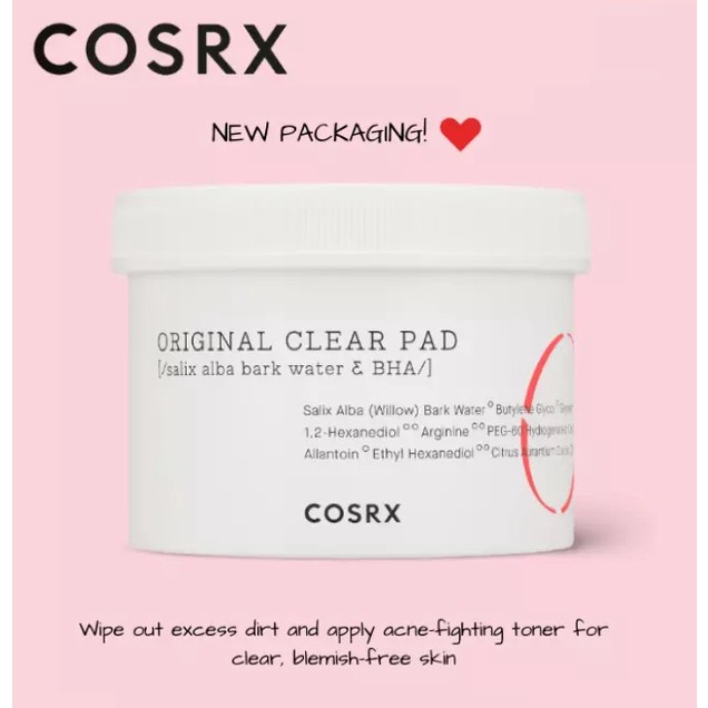 PROMO $10.90! COSRX One Step Original Clear Pad Pimple Pads Salicylic ...