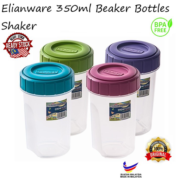 Elianware 350ml Beaker Bottles Shaker Container Cup Shaker Cawan Bikar ...