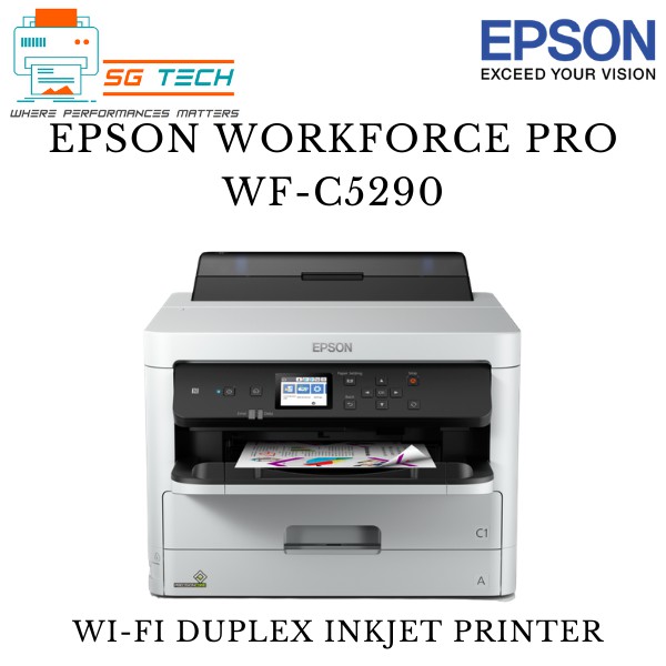 Epson WorkForce Pro WF-C5290 Wi-Fi Duplex Inkjet Printer WFC5290 C5290 5290 | Shopee Singapore