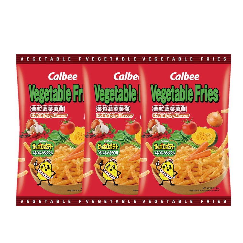 [Bundle of 3] Calbee Vegetable Fries, Hot & Spicy, 45g [Japanese ...