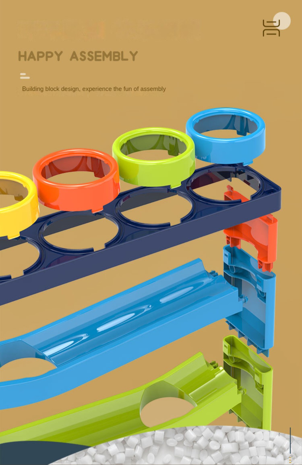 5 Layer Ball Drop Roll Swirling Tower Run with Swirling Ramps & 4 Balls ...