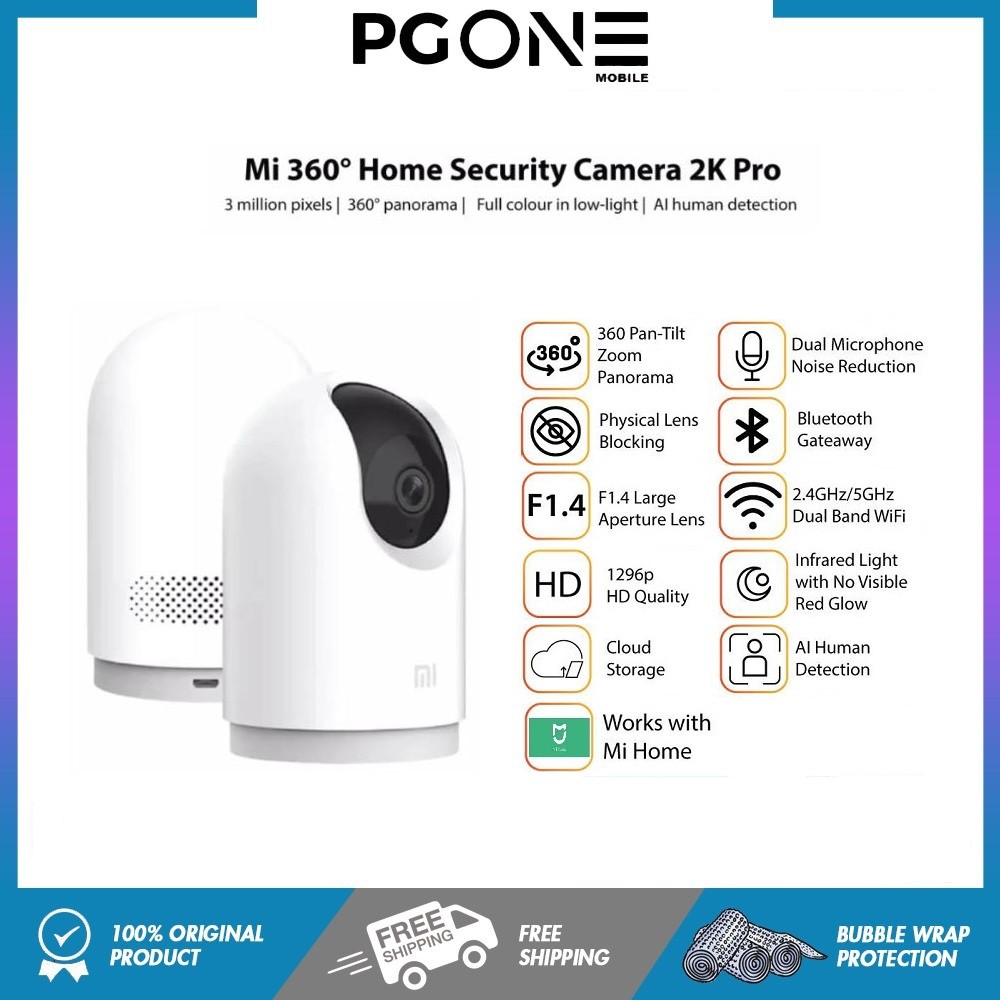 Xiaomi Mi 360 Home Security Camera 2K Pro (2K Resolution, Full Color in ...