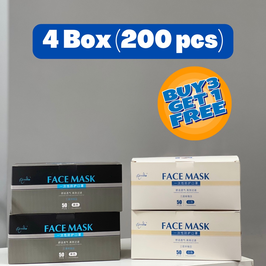 [Ready Stock] 50pcs 3PLY disposable face mask for Adult | Shopee Singapore