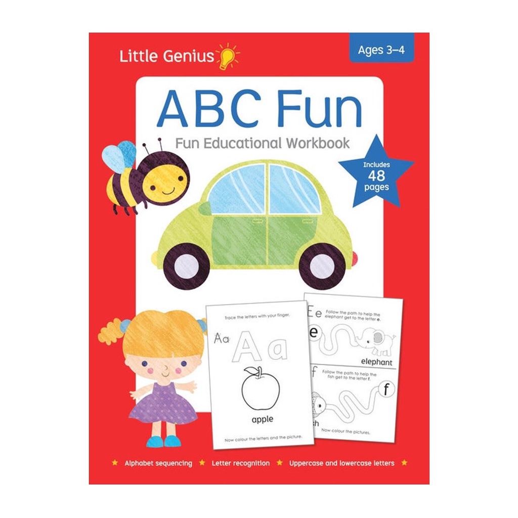 Little Genius ABC Fun Educational Workbook For Kids to Learn The ...