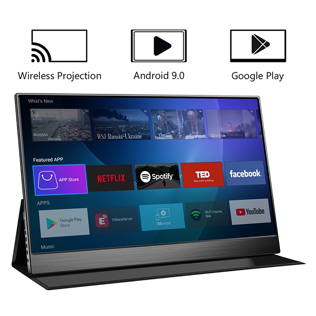 【Wireless +Touchscreen】 15.6" 17.3'' EGOBAS Smart Portable Monitor ...