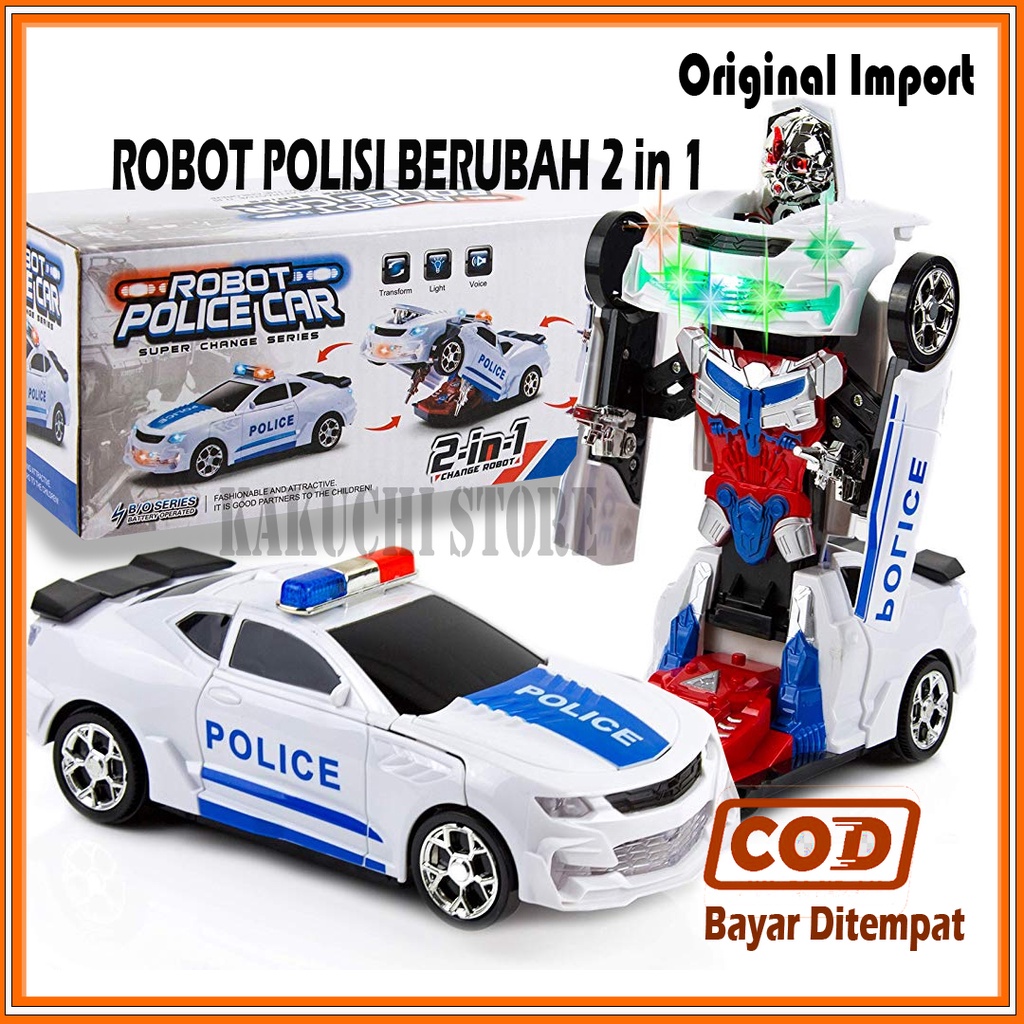 Police Transformer Robot Car Toys Can Turn Into Educational Robot High ...