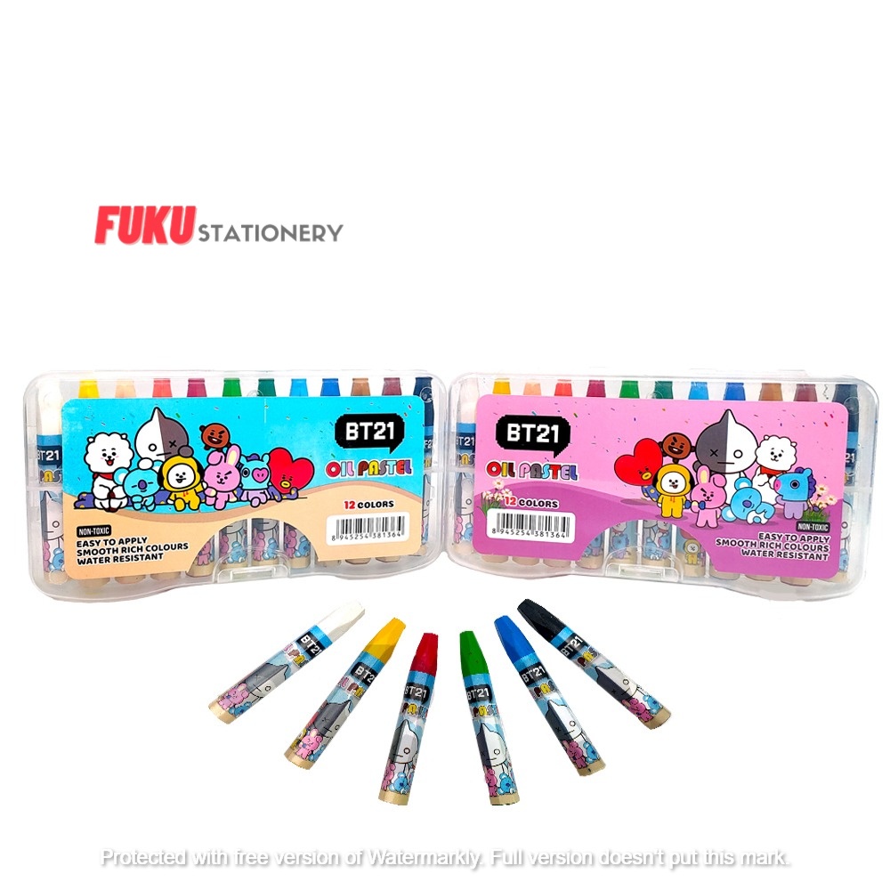 Crayon BT21 12colors/Oil Pastel BT21/Crayon BT21 12colors/Crayon ...