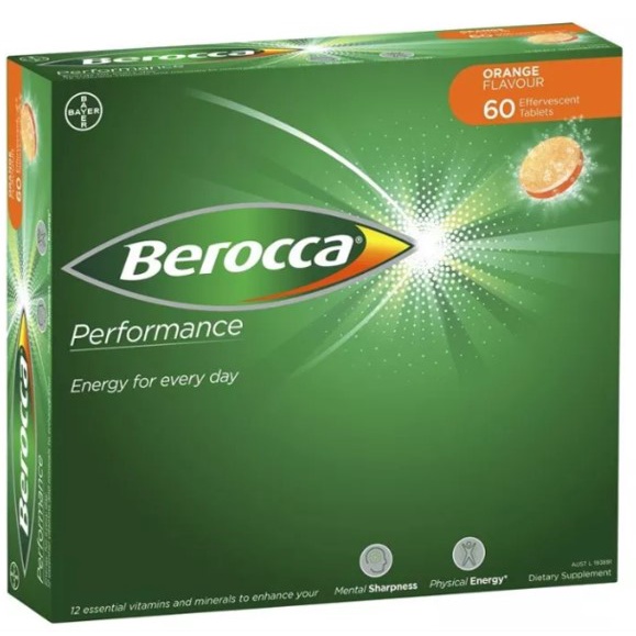 Berocca Performance Energy Orange 60 Effervescent Tablets (Expiry ...