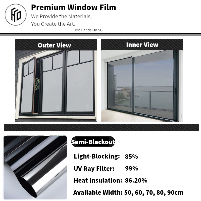 Hands On! Singapore Self Adhesive Privacy Window Film (UV Protection ...