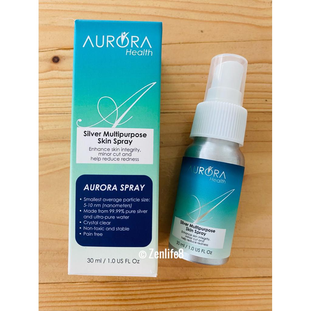 Aurora Silver Multipurpose Skin Spray 30ml Nano Colloidal Silver Wound ...
