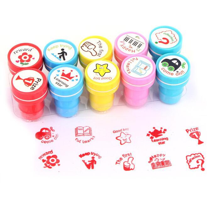 【SG ready stock】🎀🌟 Smiling face Stamp🌟Kids Cartoon Chops 🌟Reward🌟 ...