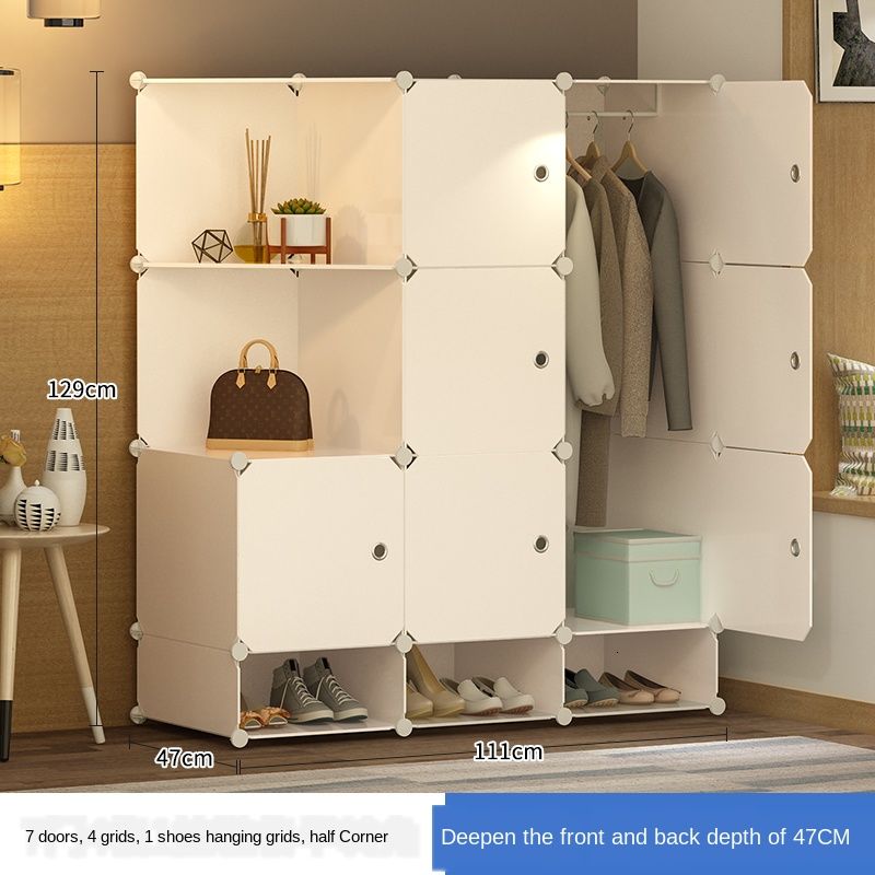 YOULITE DIY Wardrobe Dormitory Modern Simple Wardrobe Rental Room ...