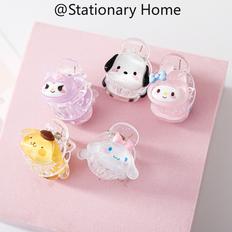 Transparent Glitter Cute Small Clip Cute Claw Clip Japanese Sweet Girl ...