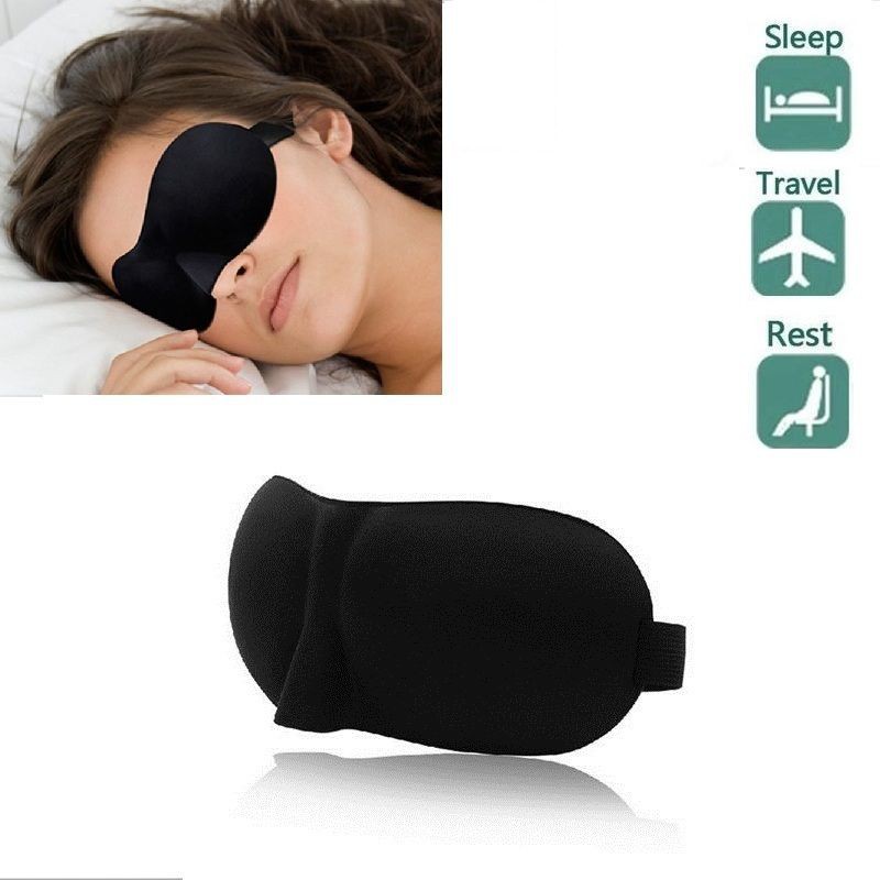 3D Eye Mask Soft Padded Sleep Travel Shade Cover Rest Relax Sleeping ...