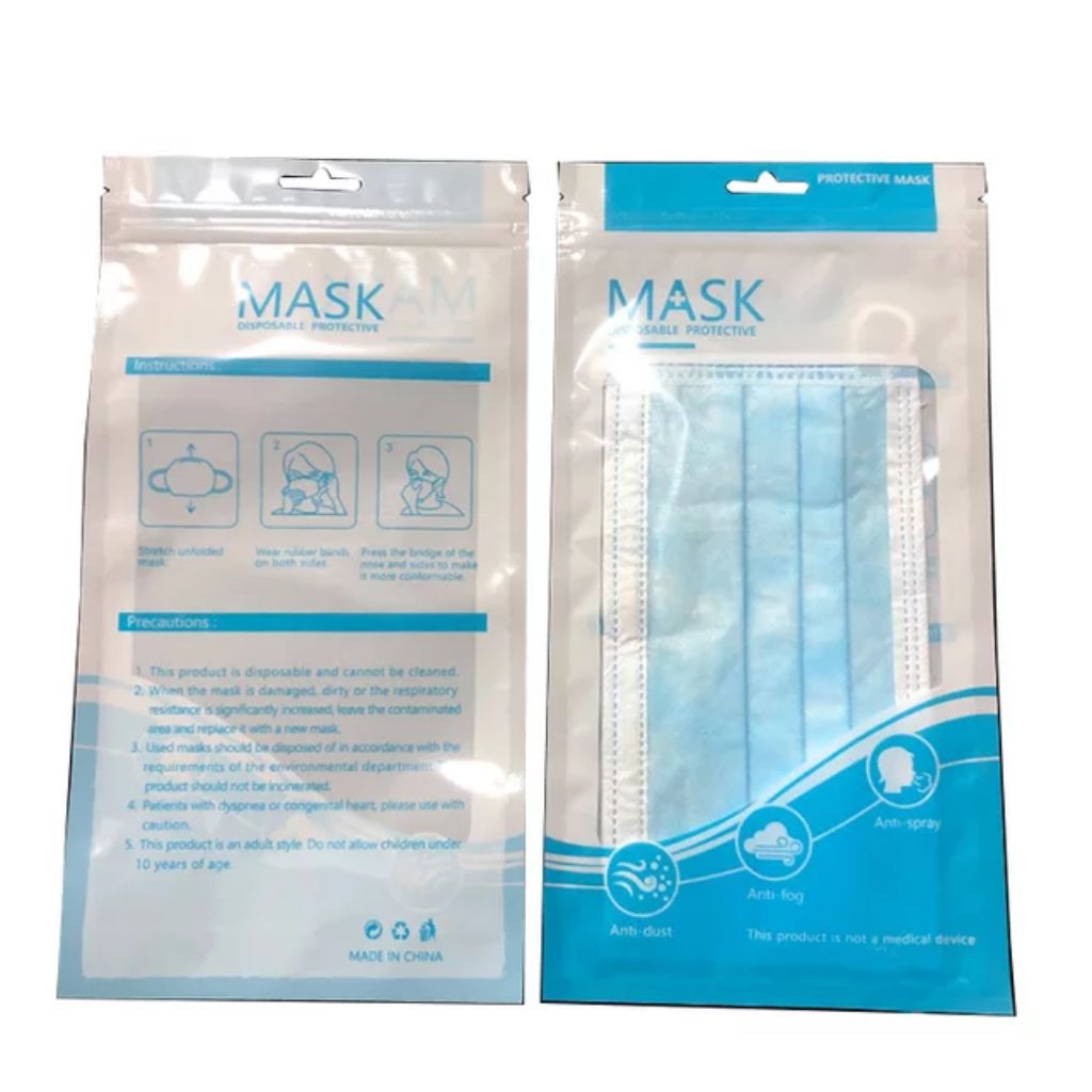 🇸🇬100 pcs Mask Storage Bag Self Seal Aluminum Foil Fashion Disposable ...