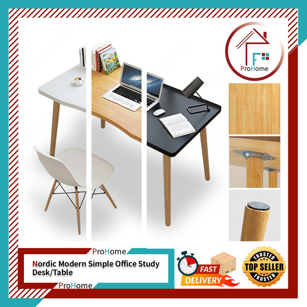 Modern Simple Nordic Style Writing Table/ Home Office Desk/ Curvy Eames ...