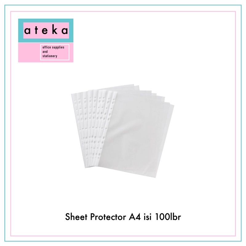 Pocket clear sheet protector A4 contains 100 pcs | Shopee Singapore