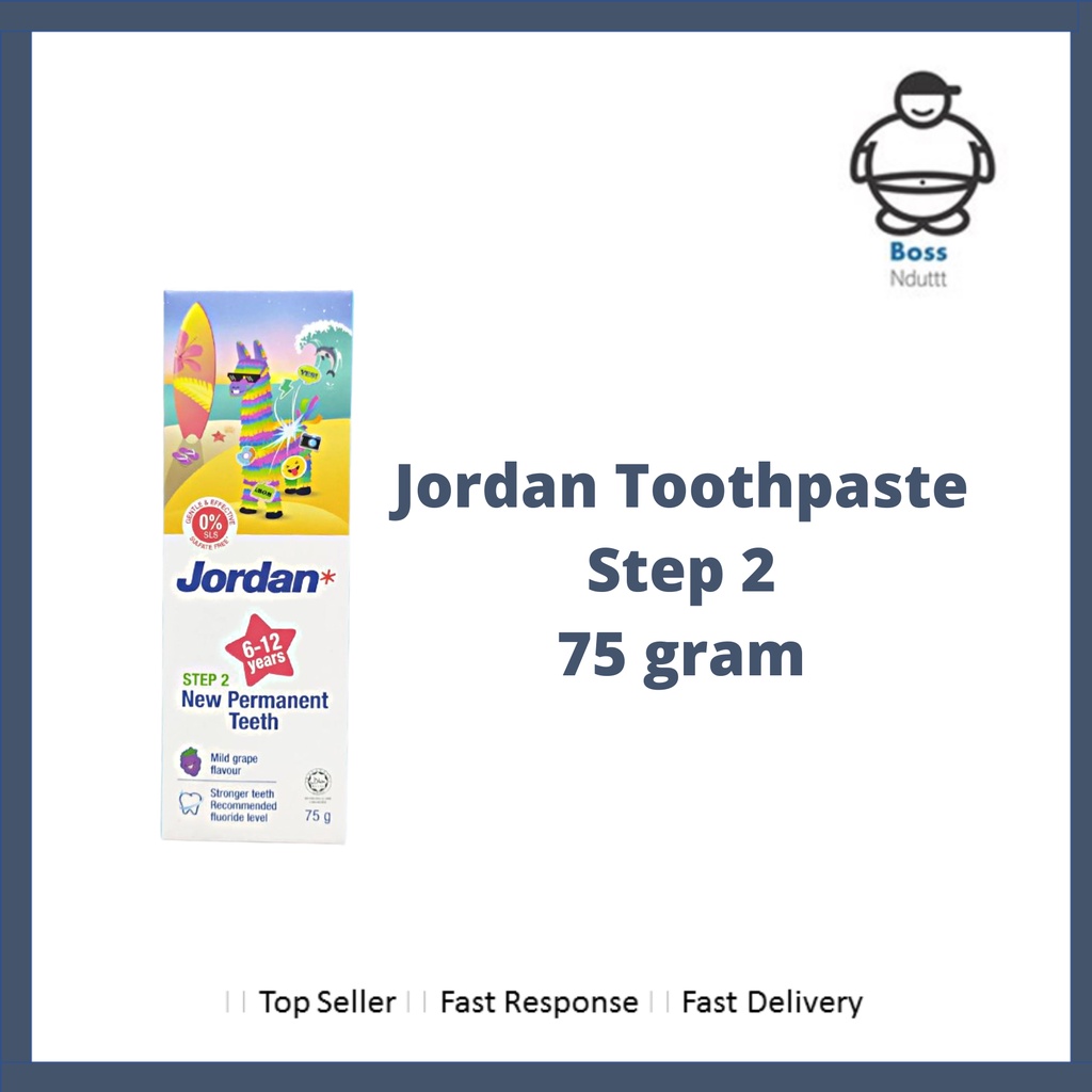 Jordan Oral Care Kids Toothpaste Step 2 - children's Toothpaste 75gram ...