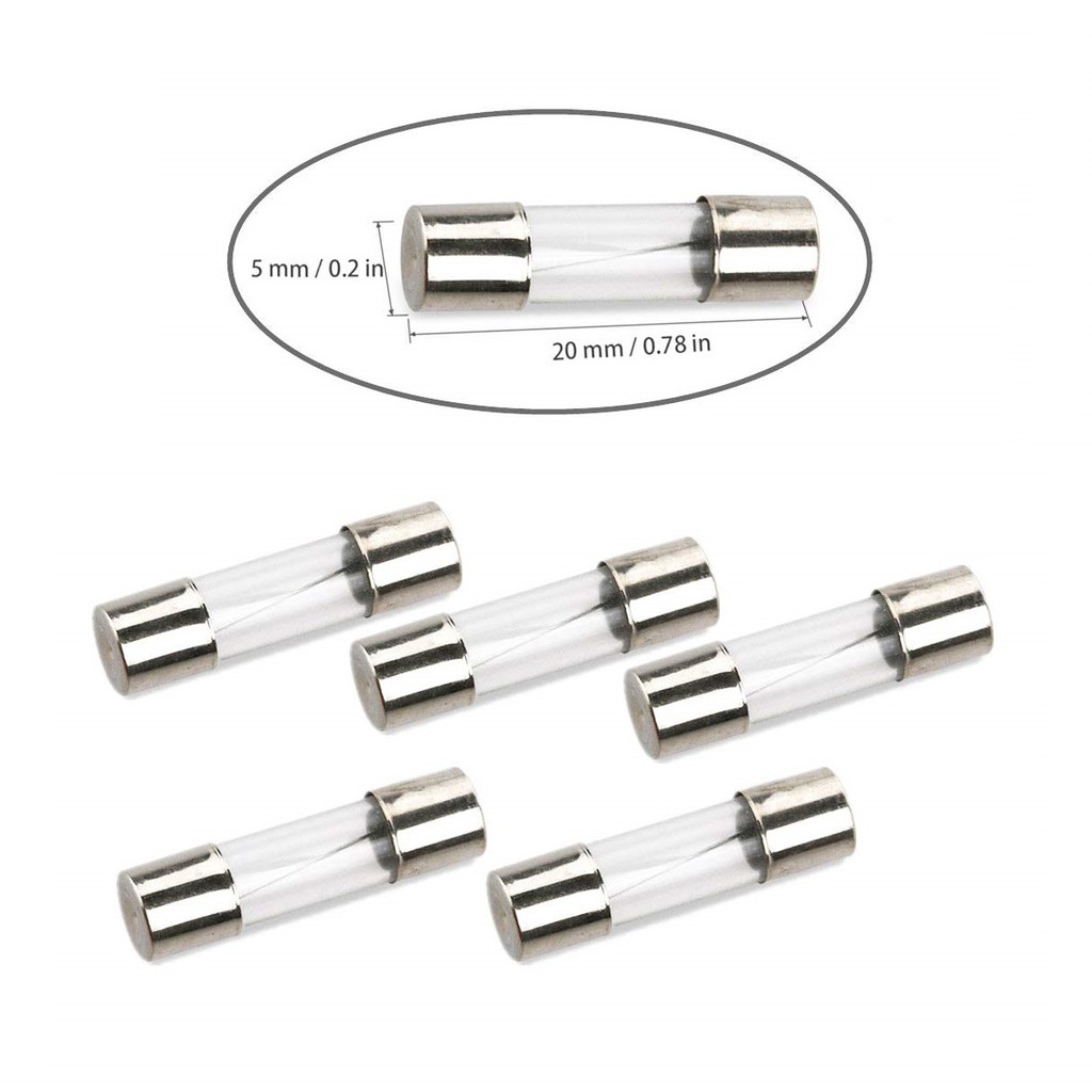 3A 4A 5A 10A Fast Blow Fuse 250V Glass Tube Fuse Size 0.5cm x 2cm ...