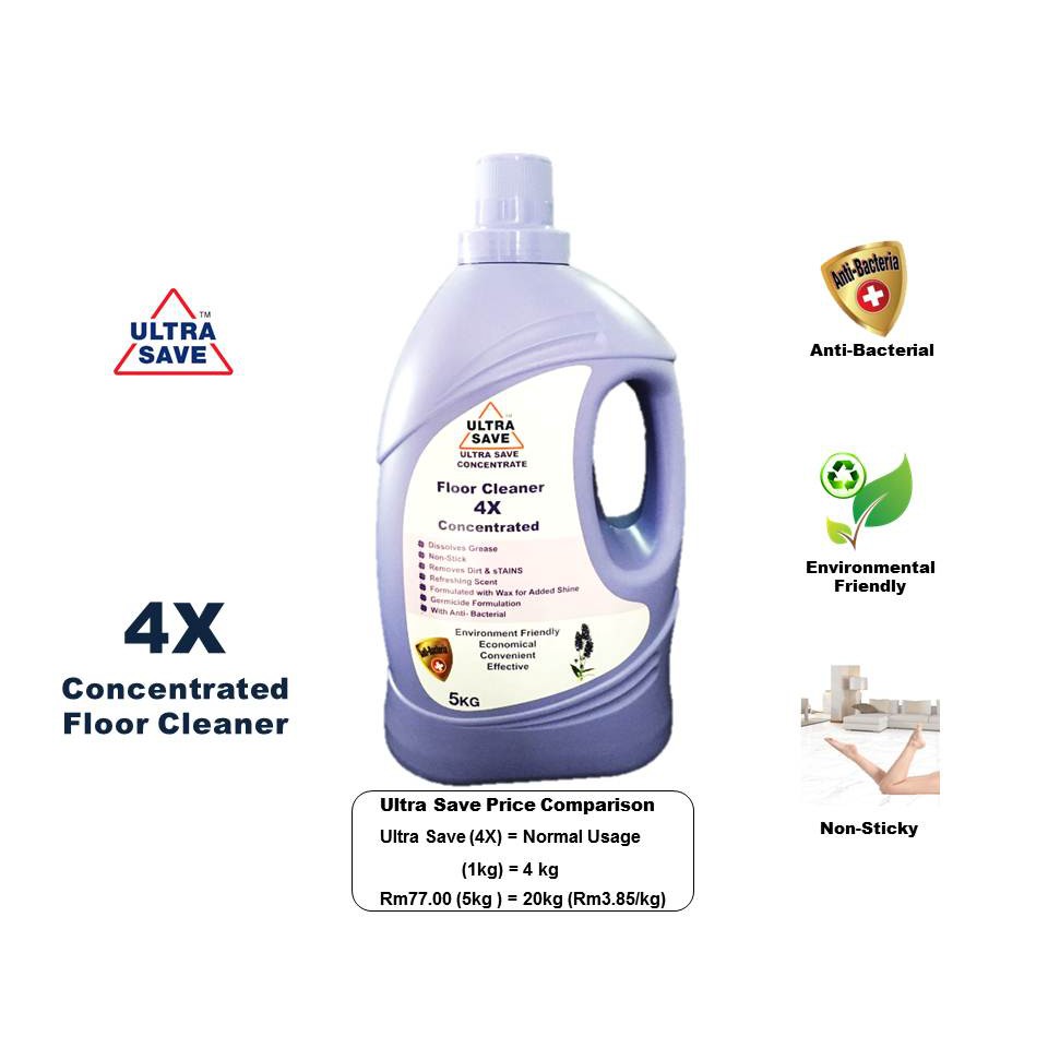 ULTRA SAVE - Ultra Concentrate Floor Cleaner 5000ML (4X) | Shopee Singapore