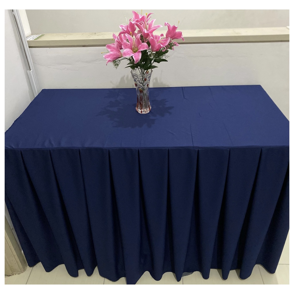 DARK BLUE Cover Banquet Table / Table skirting | Shopee Singapore