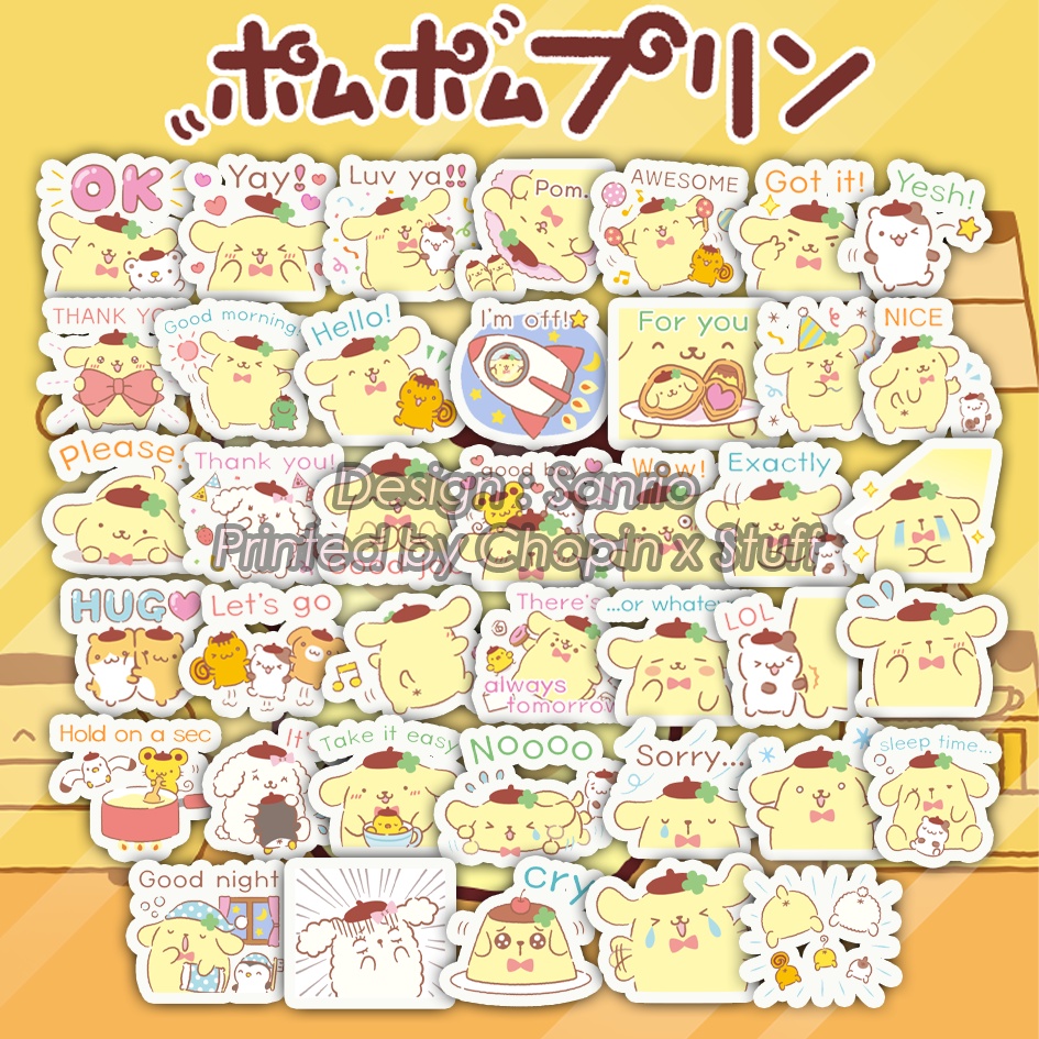 Pompompurin (Sanrio) Waterproof Pack Sticker/Cute Cute Sticker | Shopee ...