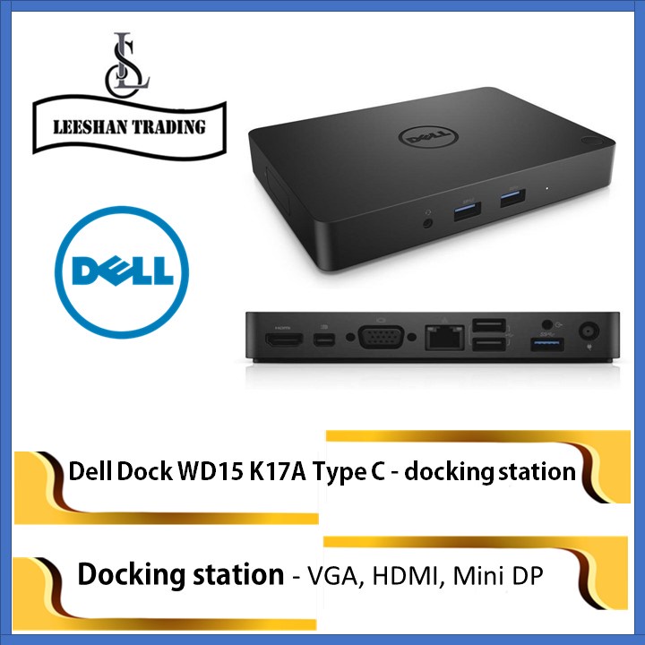 Dell Business Dock WD15 4K Display with Thunderbolt 3 USB Type-C ...