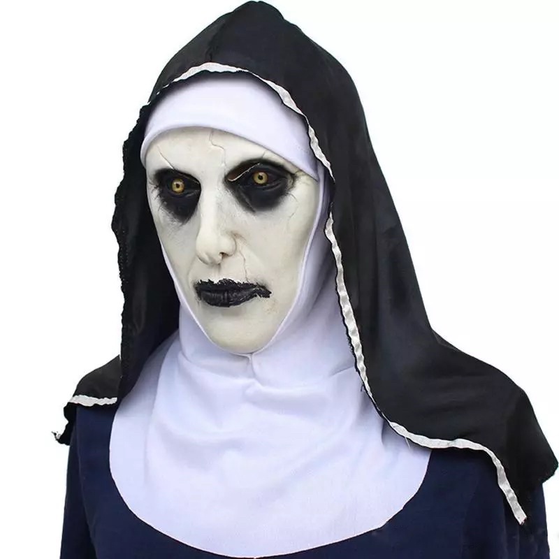[SG Seller] Nun Horror Scary Halloween Cosplay Wig Mask | Shopee Singapore