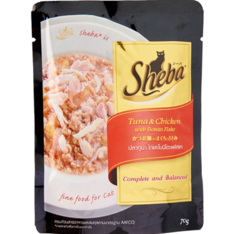 SHEBA Tuna & Chicken Bonito Pouch 70g | Shopee Singapore