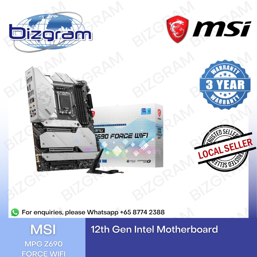 MSI MPG Z690 FORCE WIFI 12th Gen Intel Motherboard MPG-Z690-Force-Wifi ...
