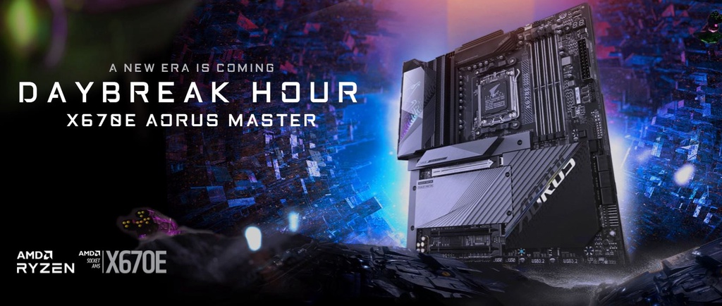 GIGABYTE X670E AORUS MASTER, AMD SOCKET AM5, Dual Channel DDR5, HiFi ...