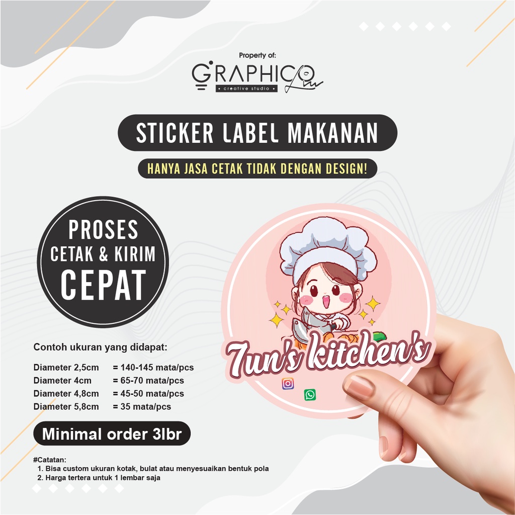 Food Label Sticker - Vinyl (Custom Size) | Shopee Singapore