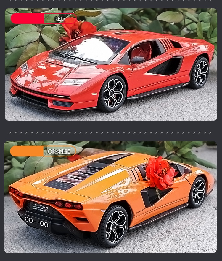 1:24 Lamborghini Countach LPI800-4 Car Models Alloy Diecast Toy Vehicle ...