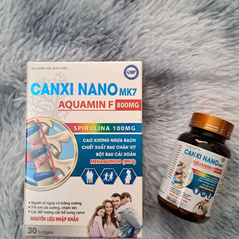 Nano CALCIUM Pills MK7 AQUAMIN F 800mg - White horse bone extract - Red seaweed calcium ...
