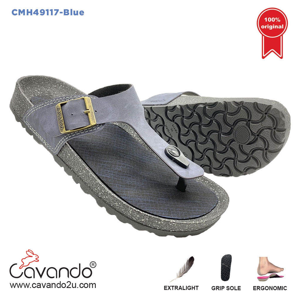 Cavando Men's Sandal CMH49116/CMH49117 (Black/Blue) | Shopee Singapore