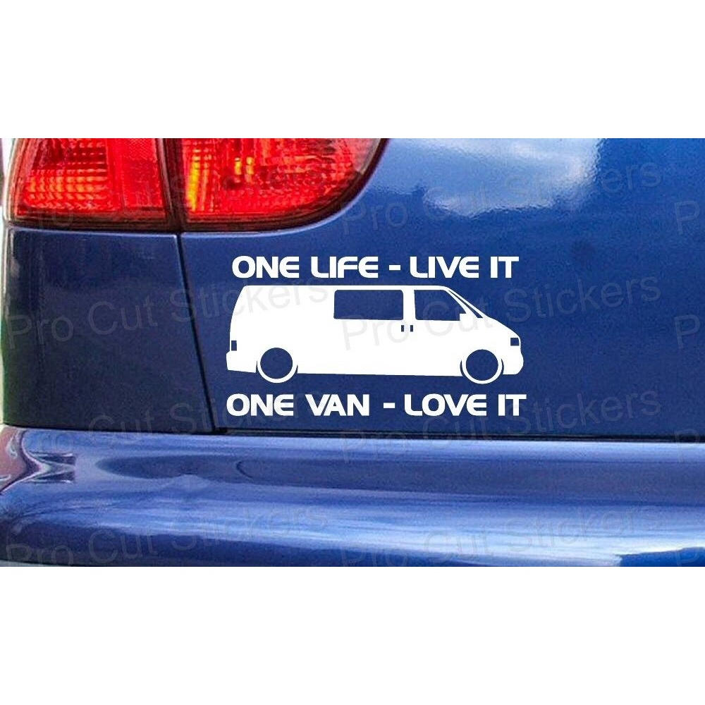 VW Transporter Van One Life Live It Stickers Decals Volkswagen T4 T5 T6 ...