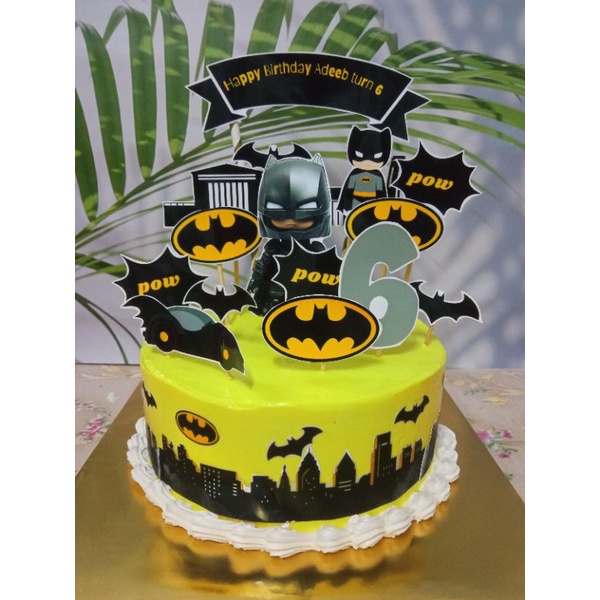topper harijadi batman superhero happy birthday toppers cake hiasan kek ...