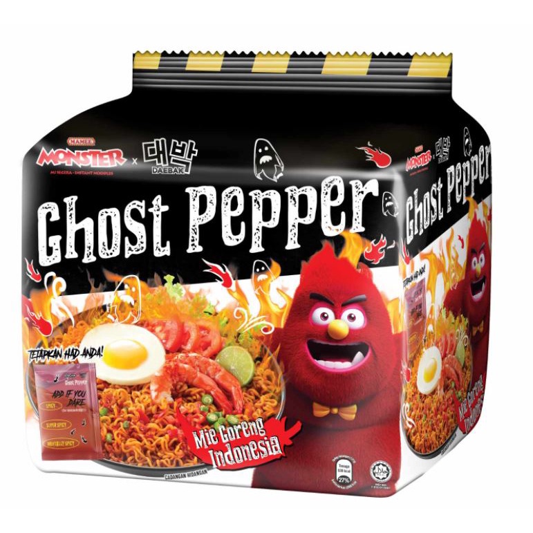 Mamee x Daebak Ghost Pepper Mie Goreng Instant Noodle (4x121g) | Shopee ...