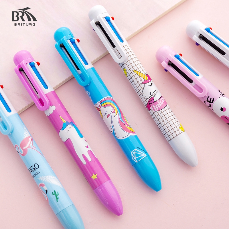 6-Color Ballpoint Pen Creative Writing Cartoon Press Learning Must-Have ...