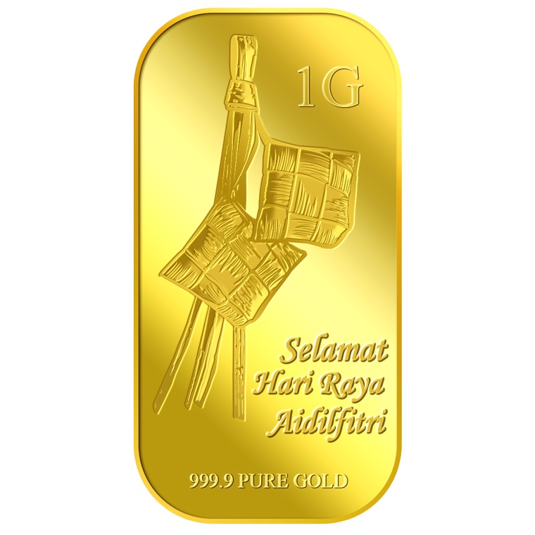 999.9 Pure Gold | 1g Hari Raya Ketupat Gold Bar | Shopee Singapore