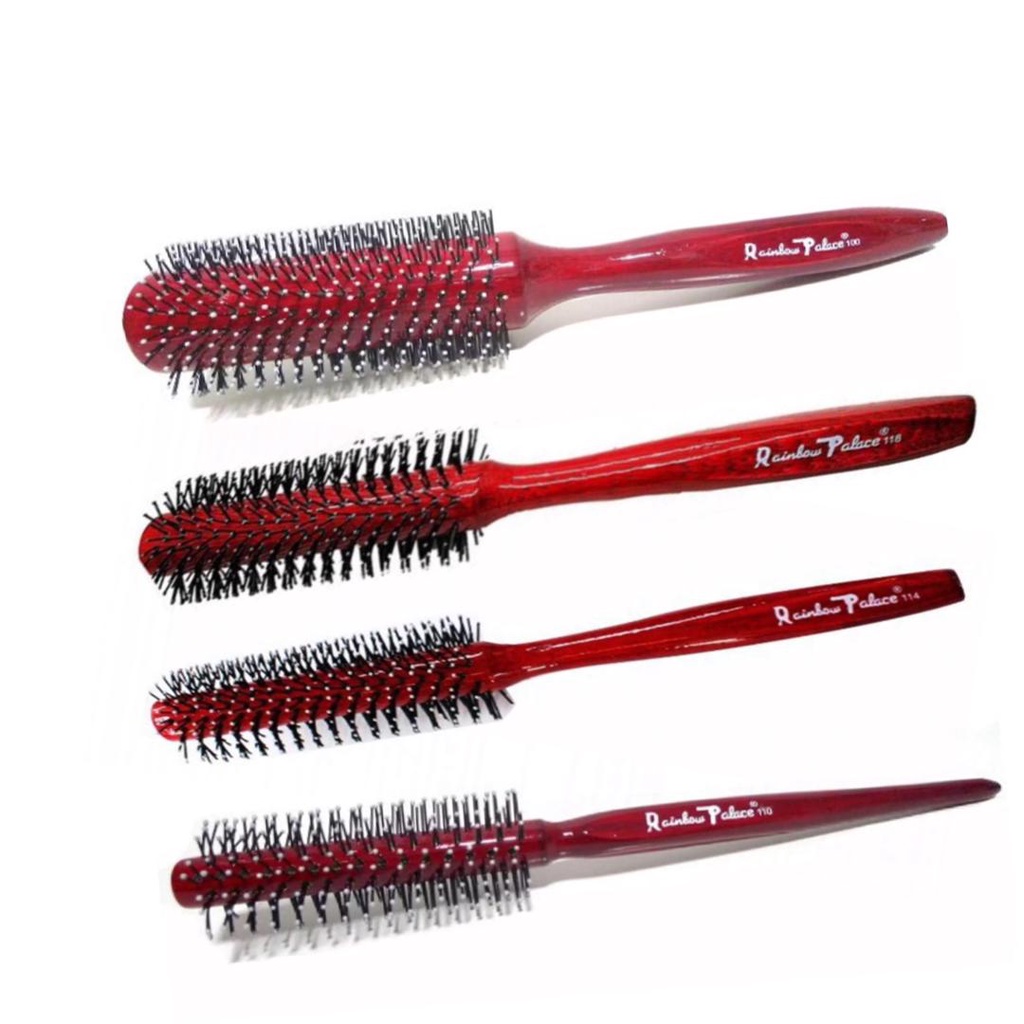 Wooden Hair Rolling Brush Round Comb (Set/Large/Medium/Small/XS ...