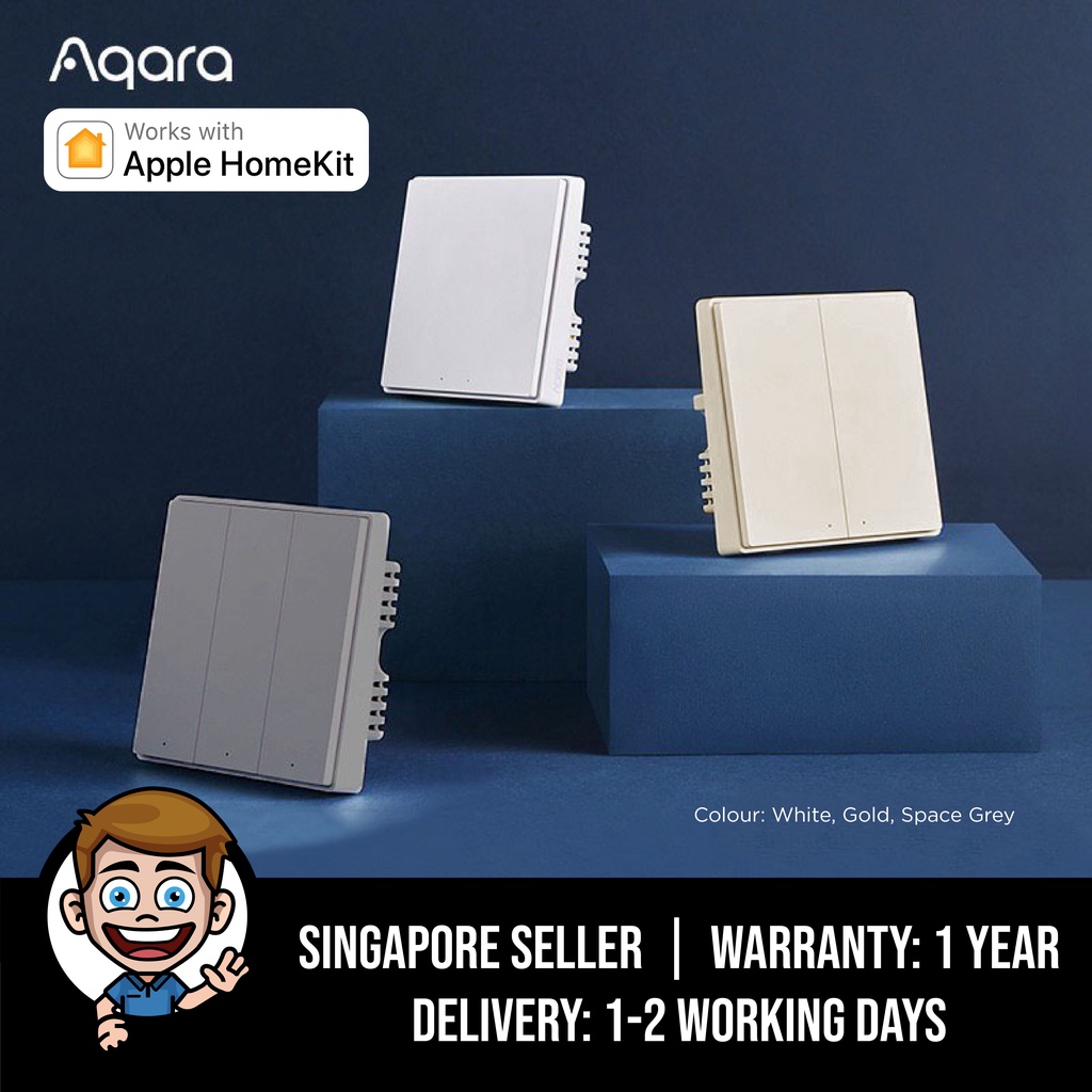 [GLOBAL] Aqara D1 Wall Switch - 1/2/3 Gang (Neutral, Non Neutral) Smart ...