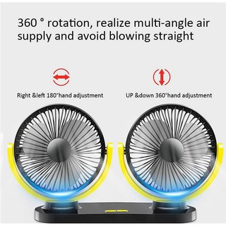12/24V Portable Mini Car Fan 360 Degree All-Round Adjustable Auto Air ...