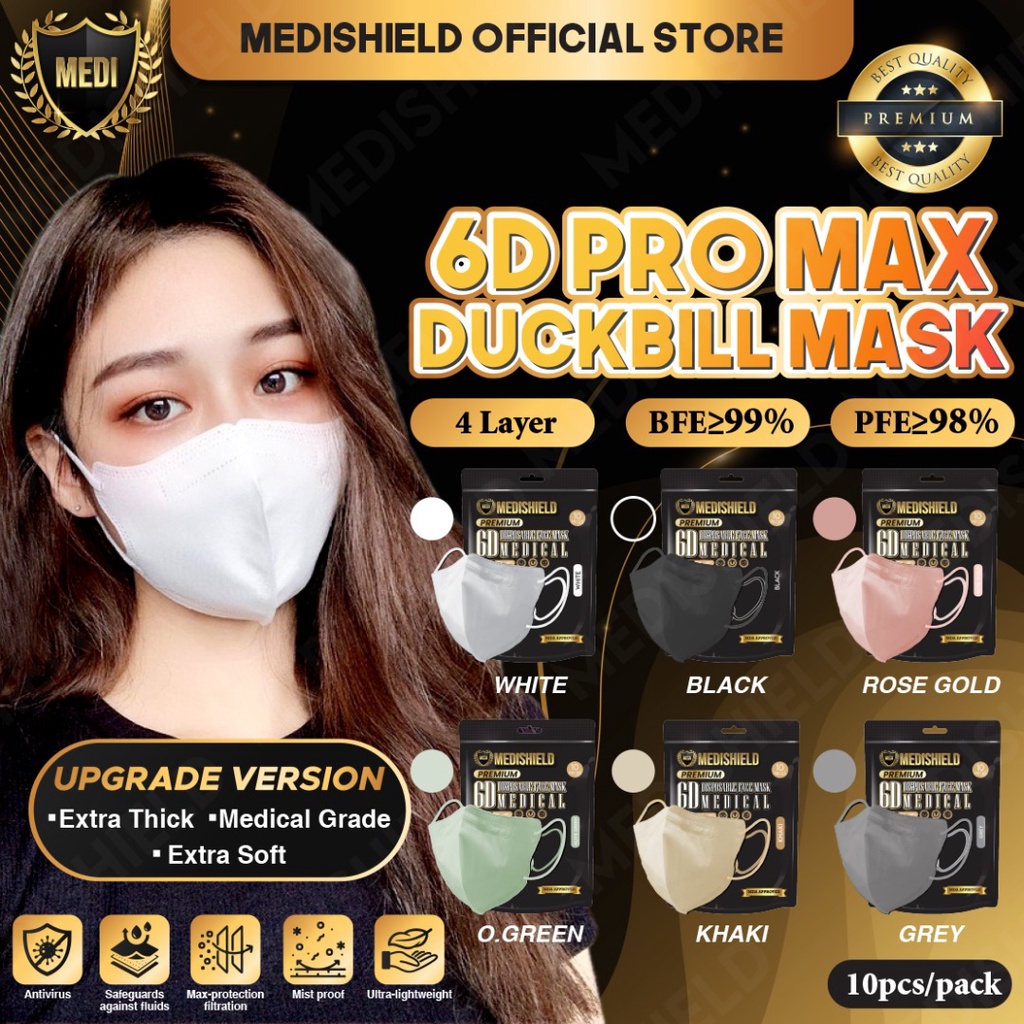 Duckbill mask 3D Disposable 4ply mask viral Upgraded Slim Face Mask ...